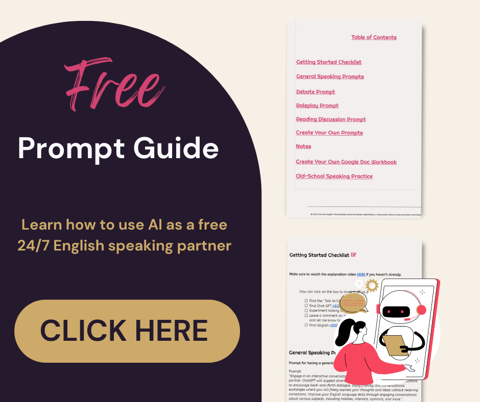 24/7 English Practice for Free with AI - Free Your English